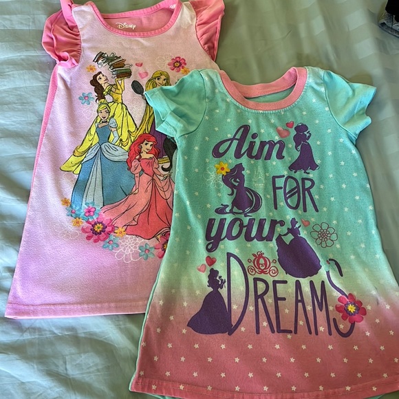 Disney | Pajamas | Girls Disney Pajama Set Of 2 Nightgowns | Poshmark